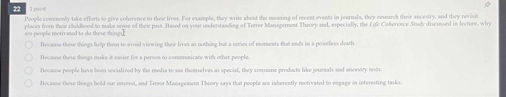 Solved 22,1 ﻿pointPeople commonly take efforts to give | Chegg.com