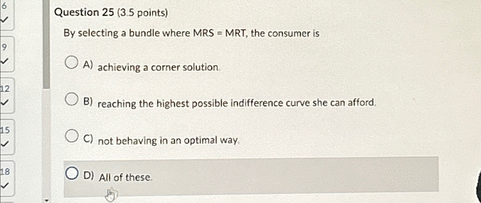 Solved Question 25 ( 3.5 ﻿points)By selecting a bundle where | Chegg.com