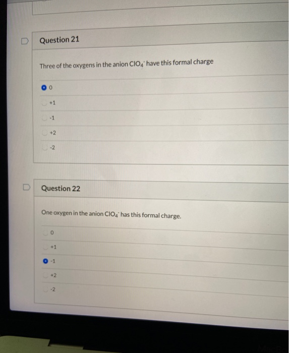 Solved Question 21 Three of the oxygens in the anion CIO4 | Chegg.com