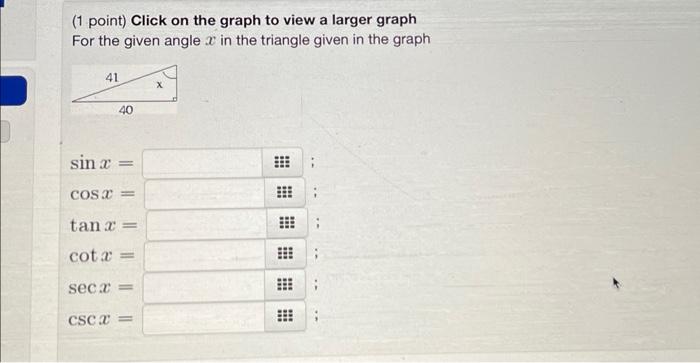 Solved 1 Point Consider The Right Triangle Illustrated Chegg