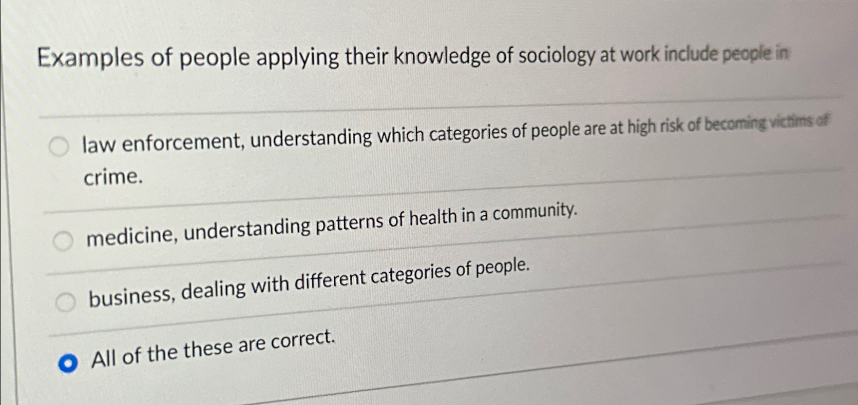 Solved Examples of people applying their knowledge of | Chegg.com
