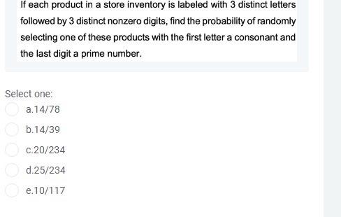 Solved If each product in a store inventory is labeled with | Chegg.com