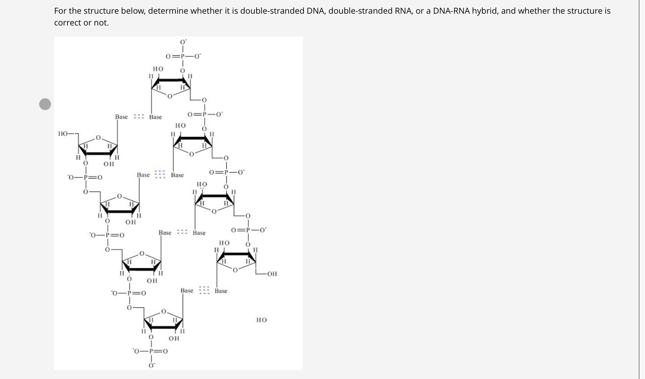 Solved For the structure below, determine whether it is | Chegg.com