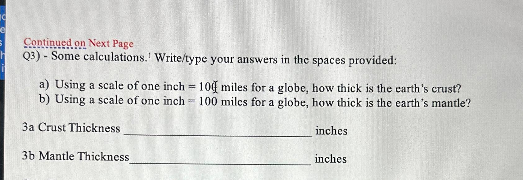 Solved Continued on Next PageQ3) - ﻿Some calculations. ?1 | Chegg.com