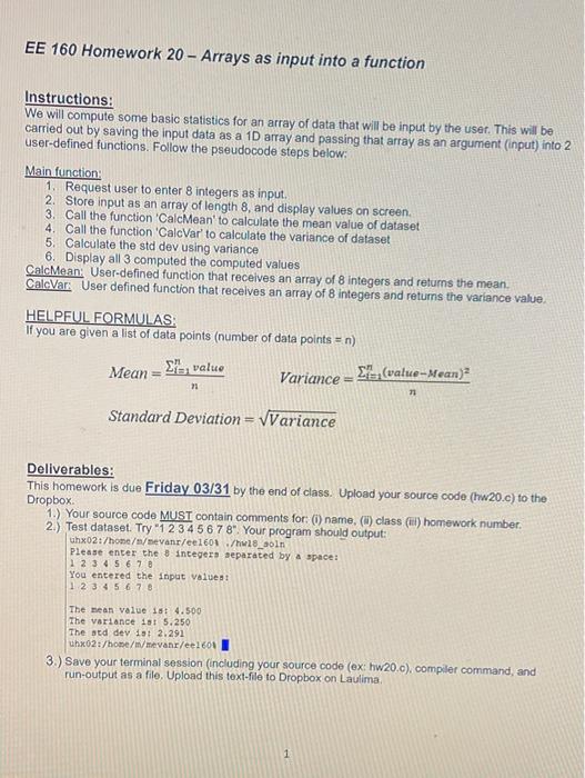 Solved Instructions: We will compute some basic statistics | Chegg.com