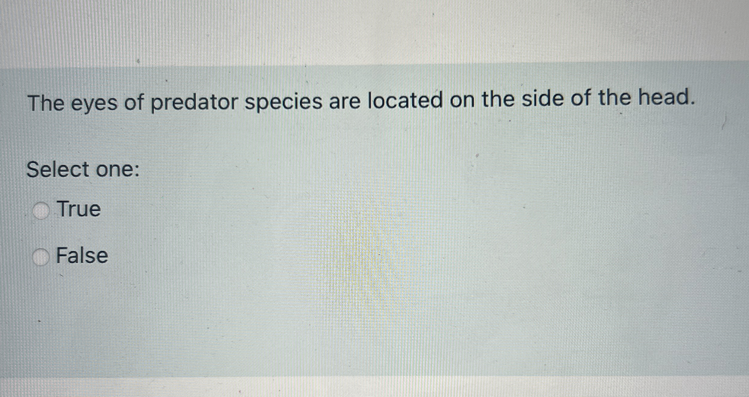 Solved The eyes of predator species are located on the side | Chegg.com