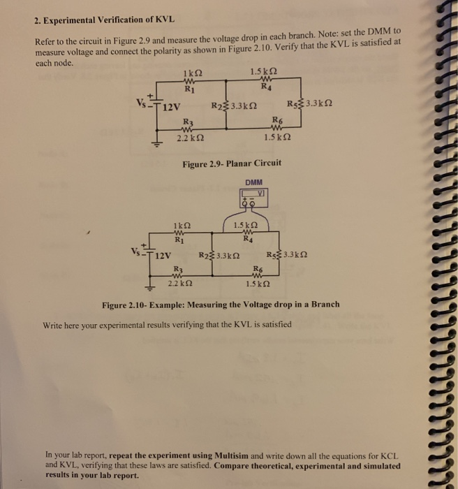 Solved 2. Experimental Verification of KVL Refer to the | Chegg.com