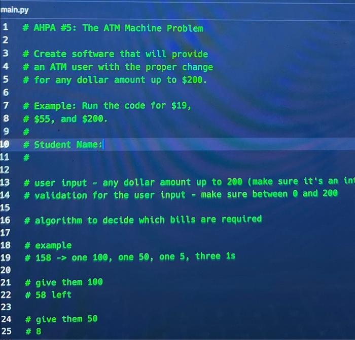 Solved Make sure is programmed in python | Chegg.com