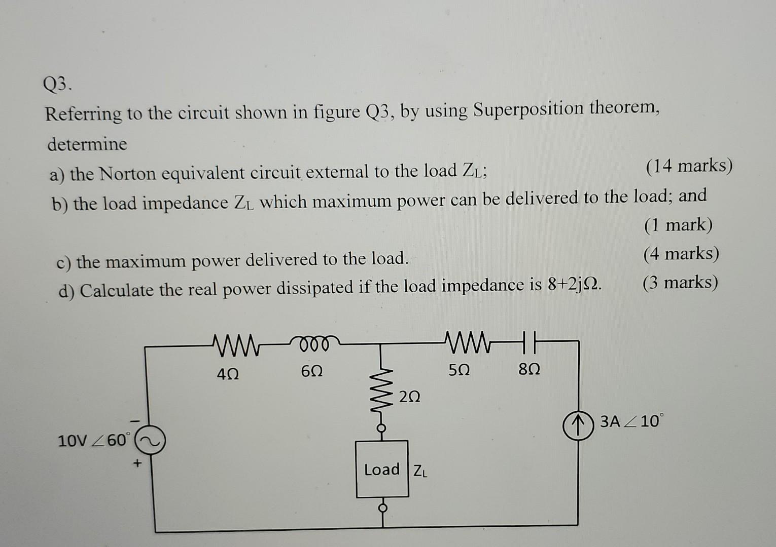 Solved Q3. Referring to the circuit shown in figure Q3, by | Chegg.com
