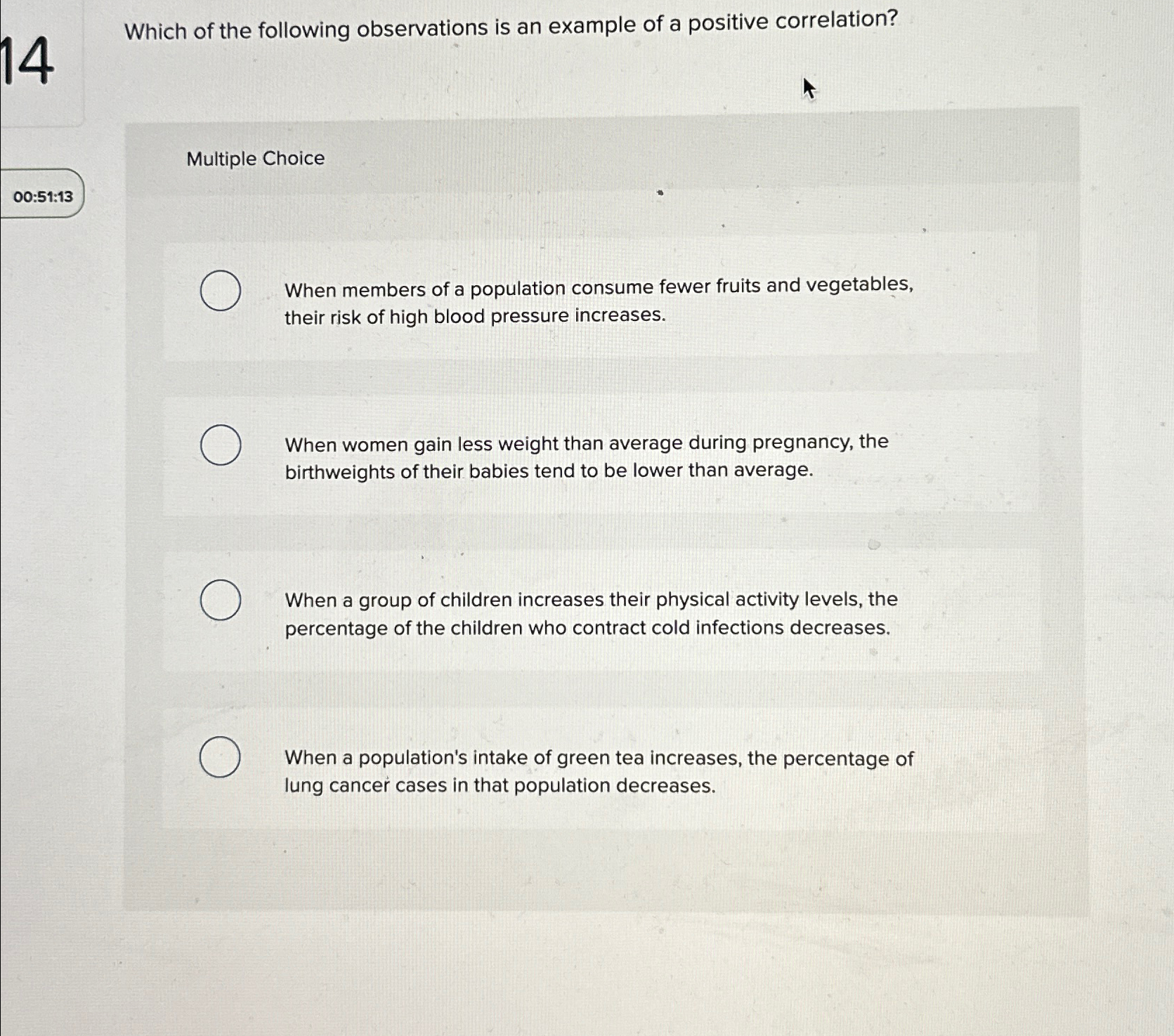 Solved 14Which of the following observations is an example | Chegg.com
