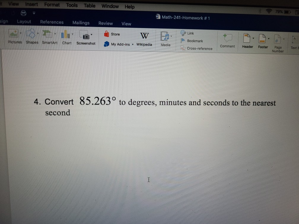 Solved View Insert Format Tools Table Window Help 79% | Chegg.com