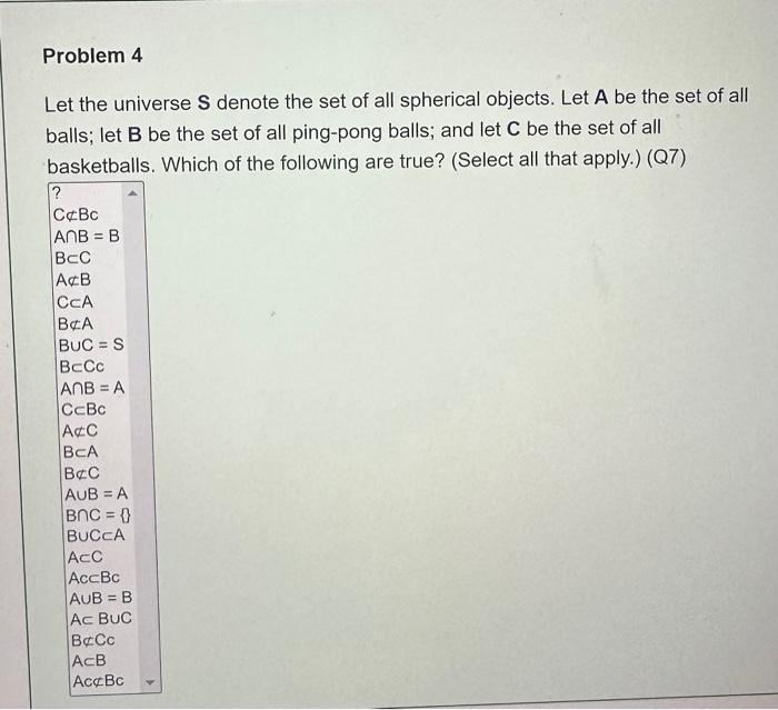 Solved Which of the following is/are always true? (Select | Chegg.com