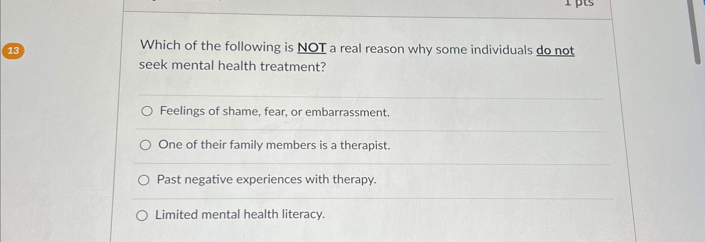 Solved 13Which of the following is NOT a real reason why | Chegg.com