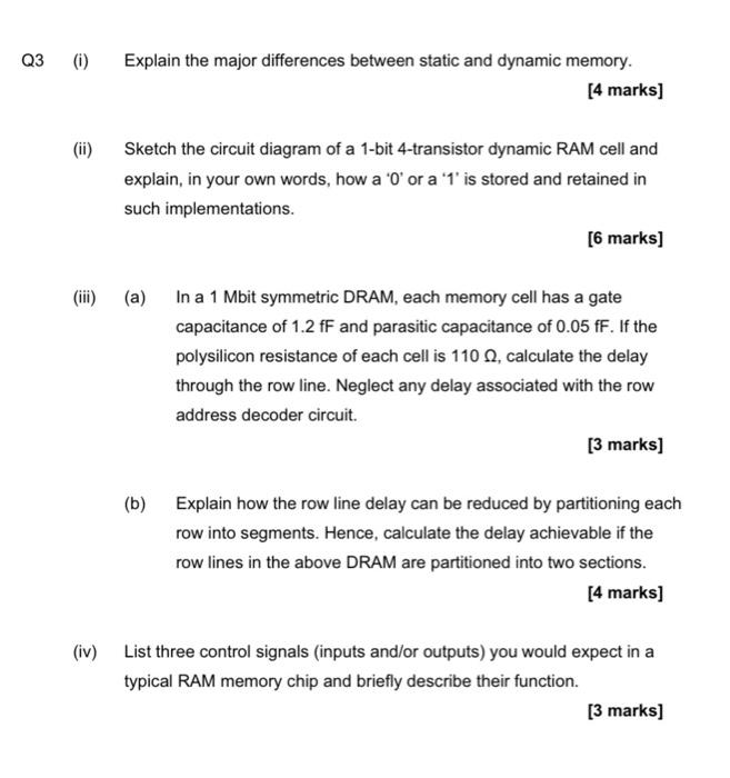 Solved Q3 (1) Explain the major differences between static | Chegg.com