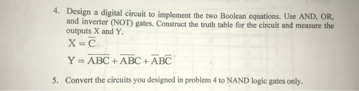 Solved 4. Design a digital circuit to implement the two | Chegg.com