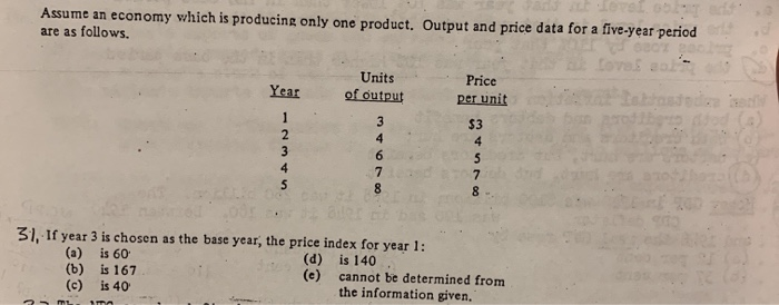 Solved Assume an economy which is producing only one | Chegg.com