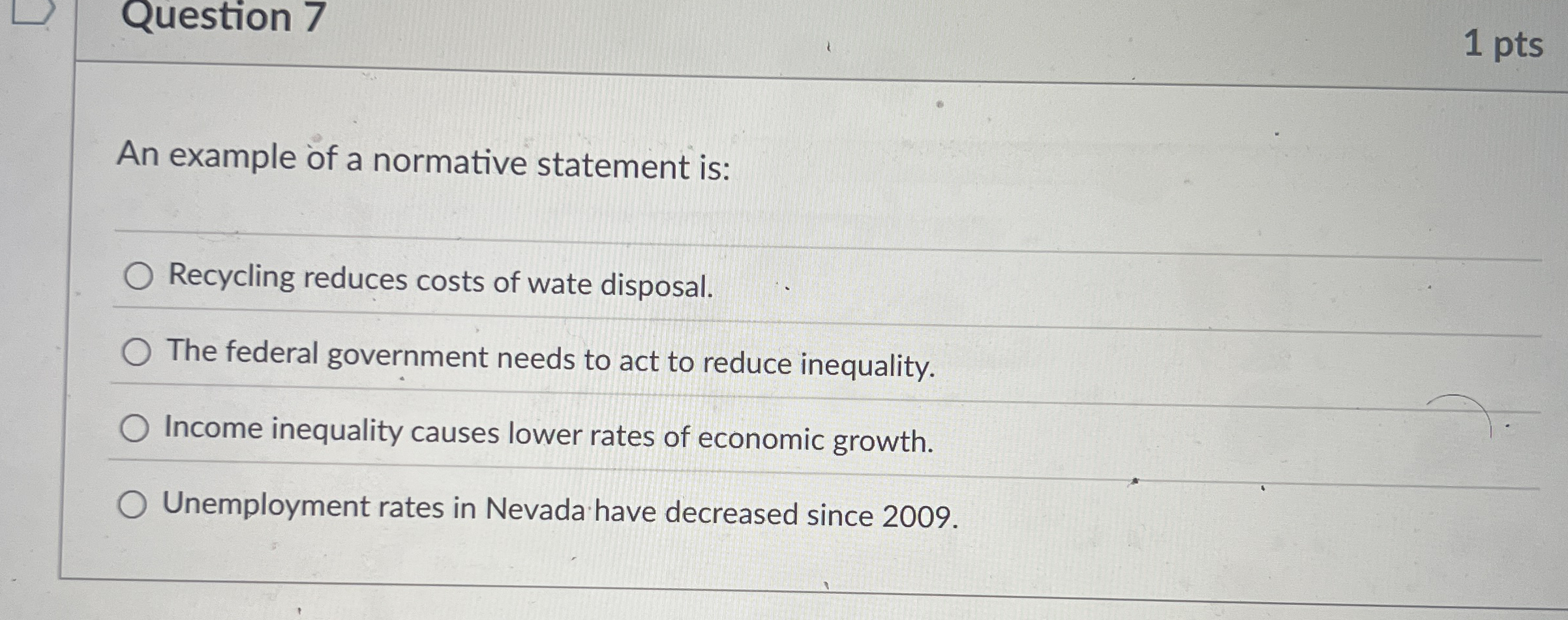 Solved Question 71 ﻿ptsAn example of a normative statement | Chegg.com