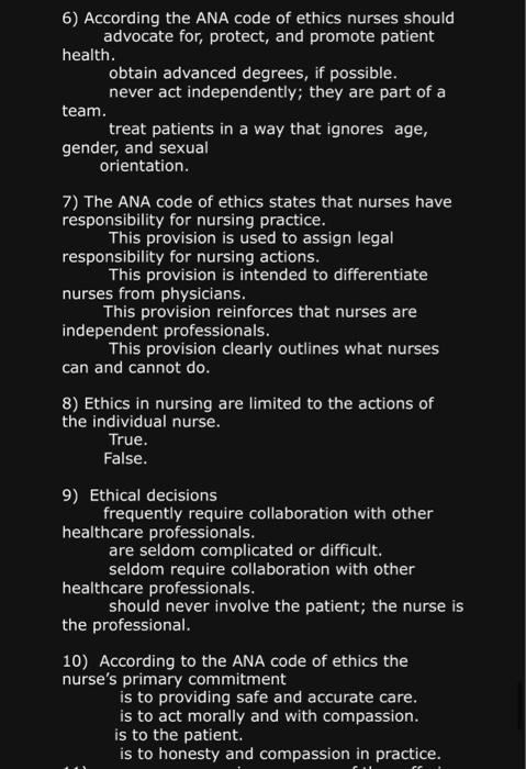 Solved 1) Ethics are defined as behaviors/attitudes that a | Chegg.com