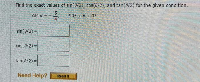 Solved Use half-angle formulas to find the exact values. (a) | Chegg.com