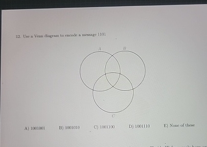Solved Use a Vein diagram to encode a message | Chegg.com