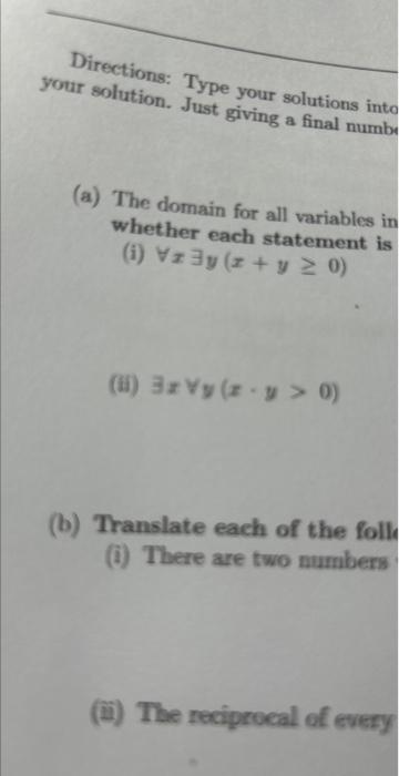 your solutions: Type your solutions int your | Chegg.com