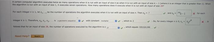 Solved Certain Computer Algorithm Executes Twice As Many