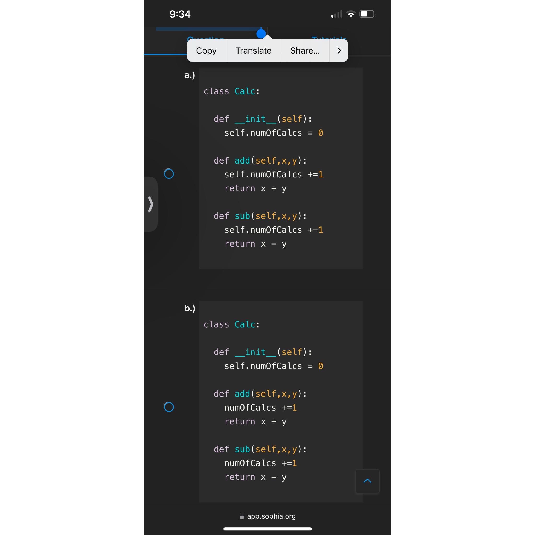 Solved If programming a class to represent a calculator, | Chegg.com