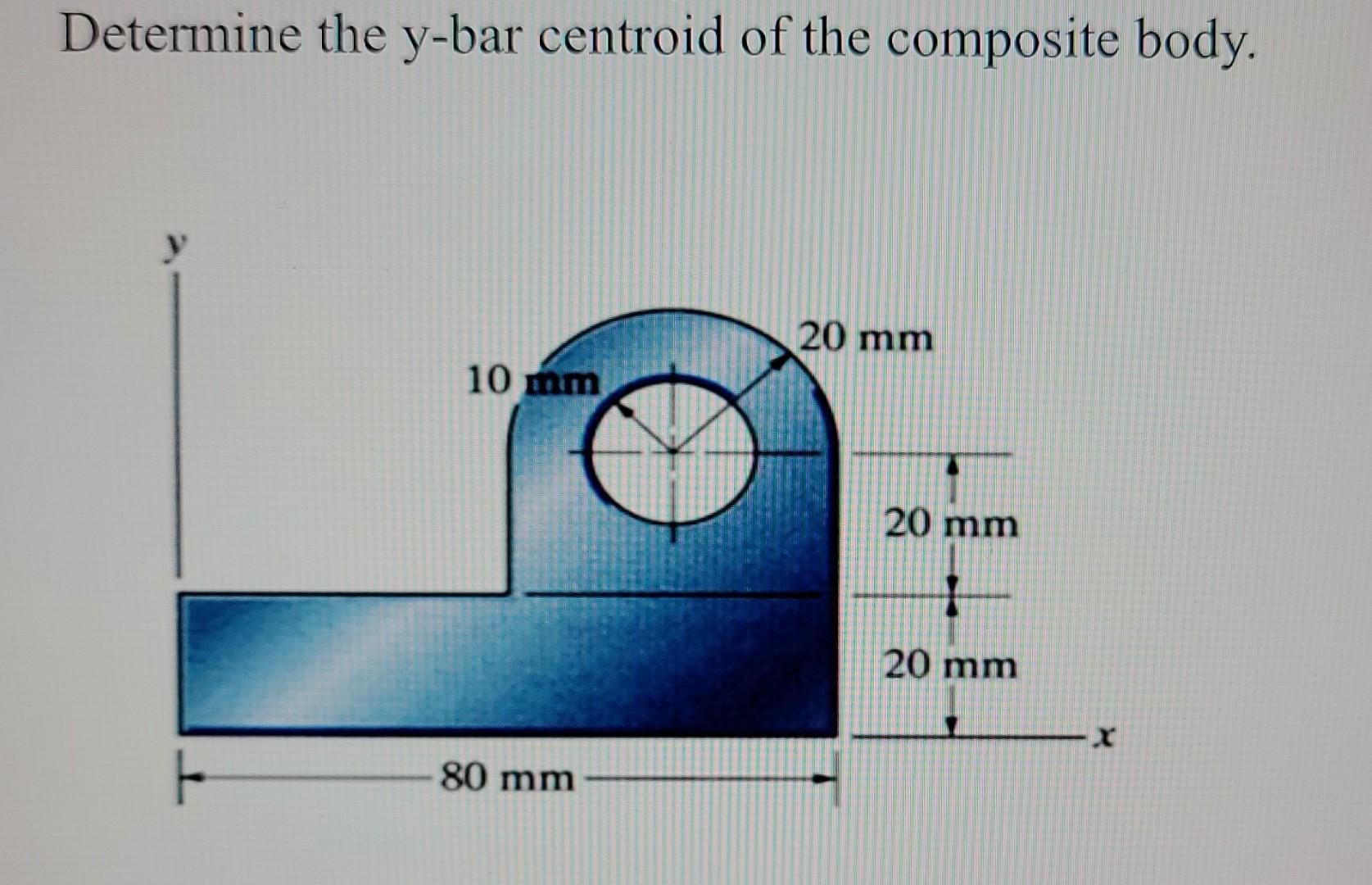 Solved Determine the y-bar centroid of the composite body. | Chegg.com