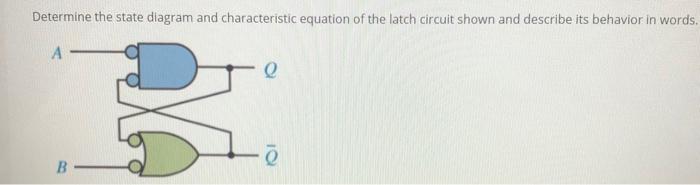 Solved Determine the state diagram and characteristic | Chegg.com