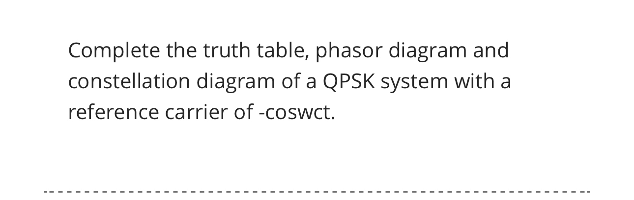 Complete the truth table, phasor diagram and | Chegg.com