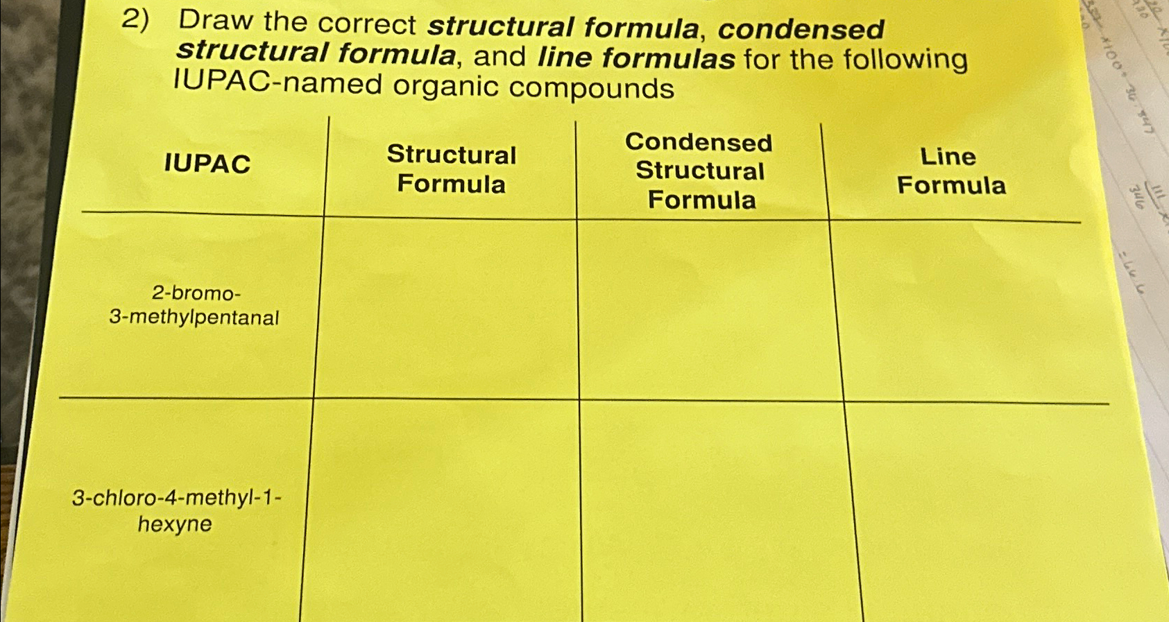Solved Draw the correct structural formula, condensed | Chegg.com