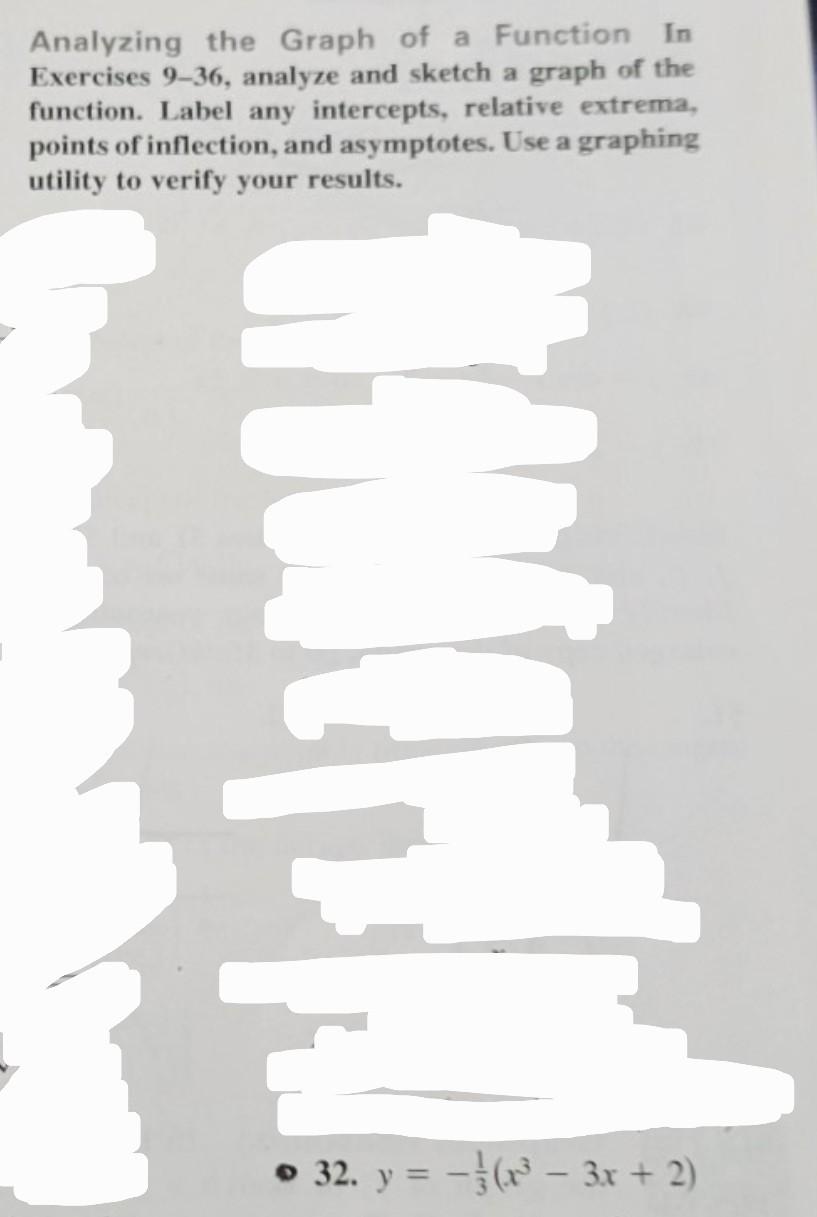 Solved Analyzing the Graph of a Function In Exercises 9-36, | Chegg.com