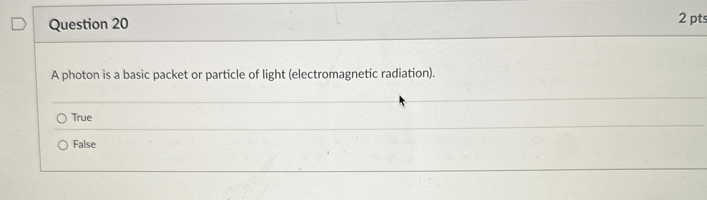 Solved Question 20A photon is a basic packet or particle of | Chegg.com