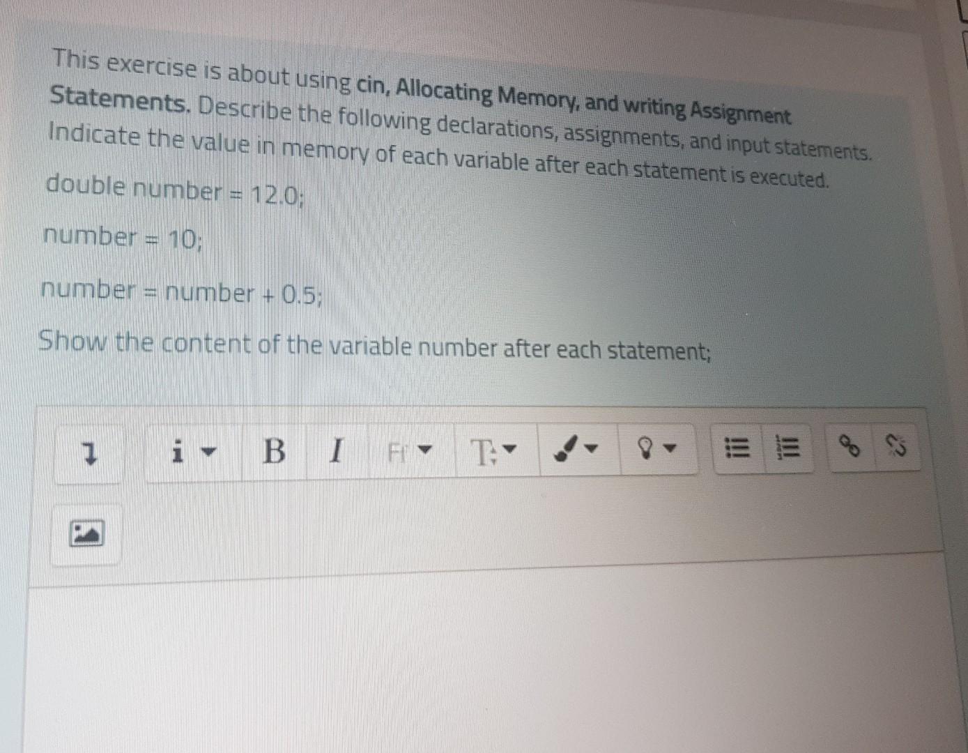 Solved This exercise is about using cin, Allocating Memory, | Chegg.com