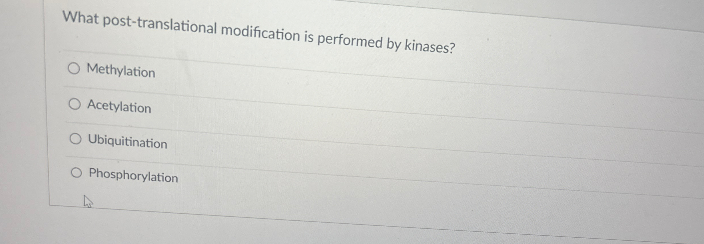 Solved What post-translational modification is performed by | Chegg.com