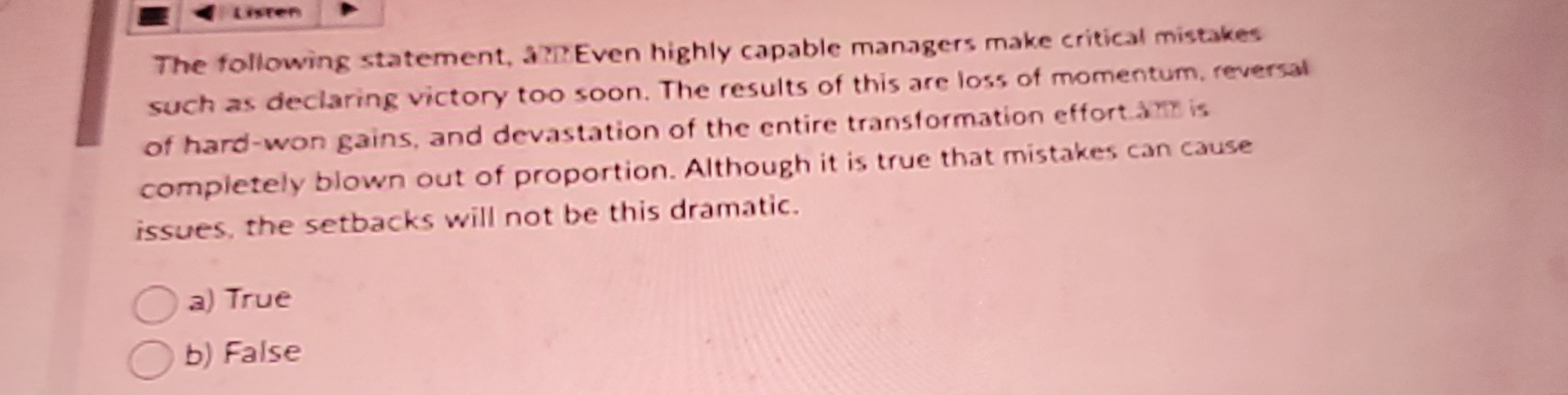 Solved The following statement, ari: Even highly capable | Chegg.com