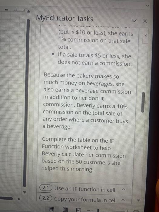 MyEducator Tasks 2) IF Beverly sells donuts for $.50 | Chegg.com