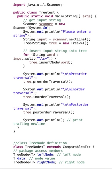 Solved The final programming assignment is on binary trees. | Chegg.com