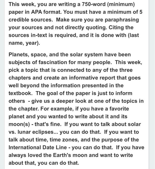 Solved This week, you are writing a 750-word (minimum) paper | Chegg.com