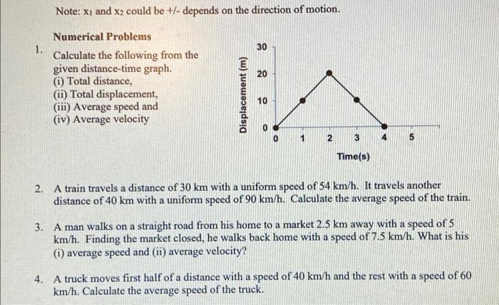 Solved Numerical Problem Calculate the distance and | Chegg.com