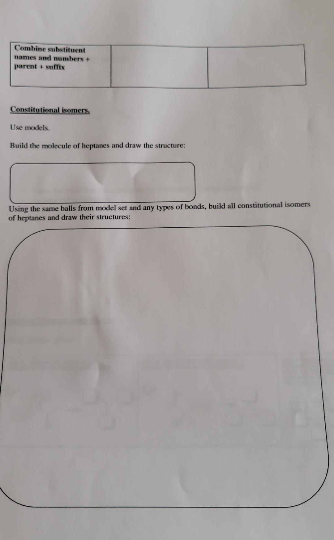 Constitutional isomers. Use models. Build the | Chegg.com