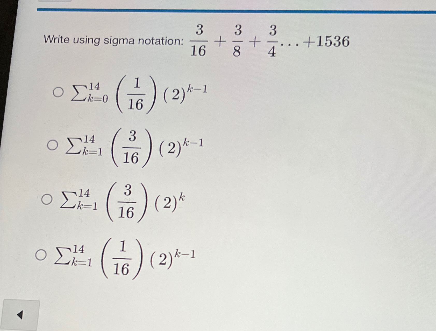 Solved Write using sigma notation: | Chegg.com