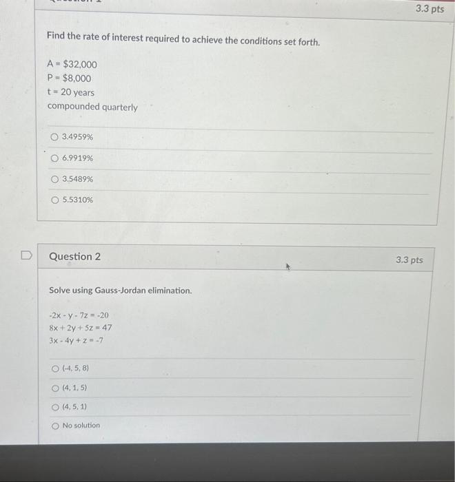 Solved Find the rate of interest required to achieve the | Chegg.com