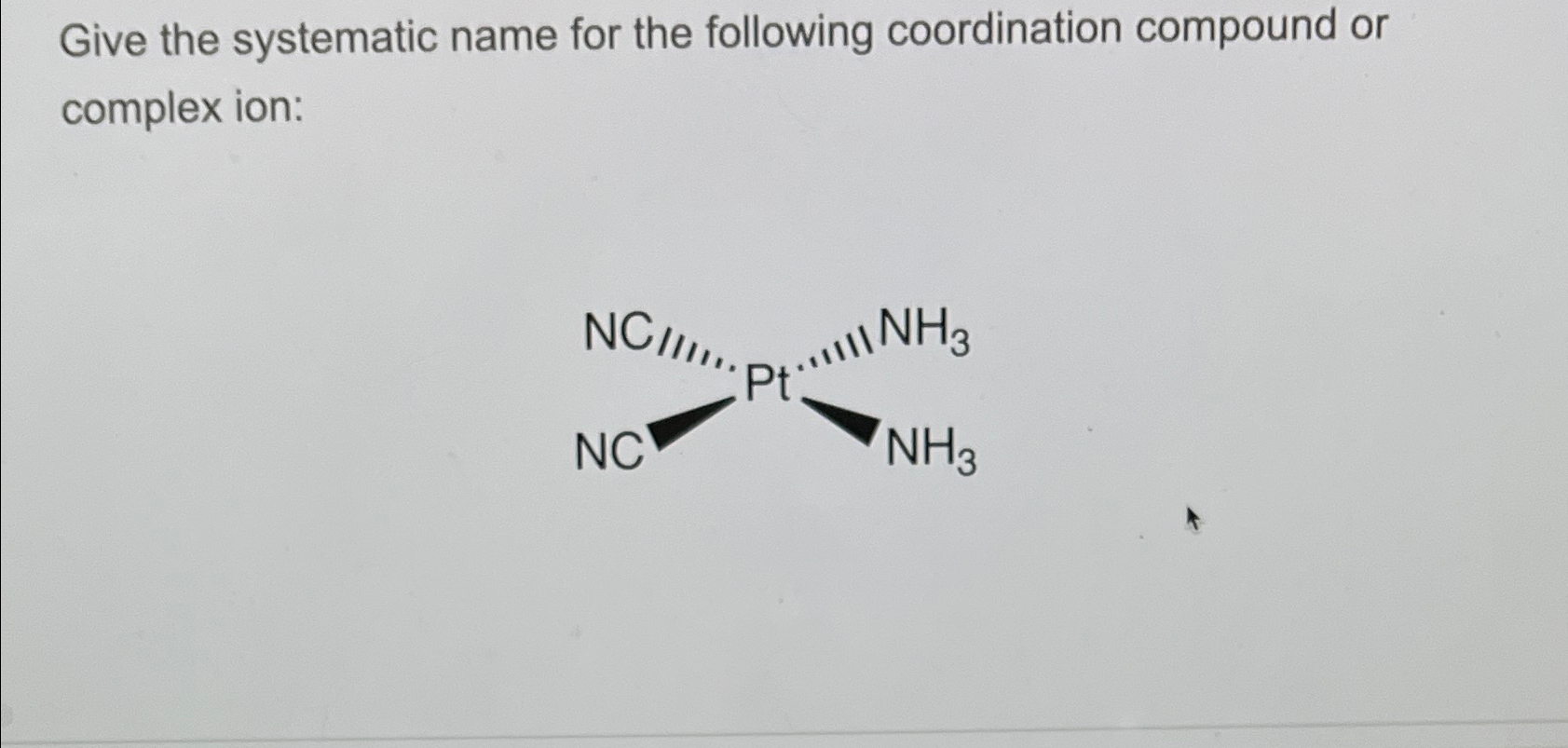 Solved Give the systematic name for the following | Chegg.com