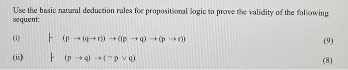Solved Use the basic natural deduction rules for | Chegg.com