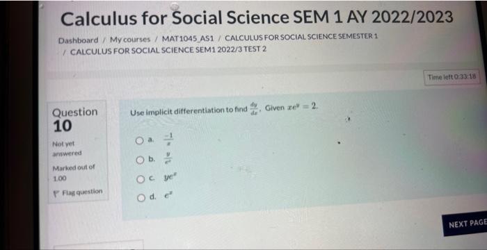 Solved Dashboard / My courses / MAT 1045 AS1 / CALCULUSFOR | Chegg.com