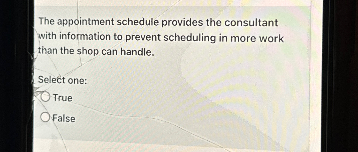 Solved The appointment schedule provides the consultant with | Chegg.com