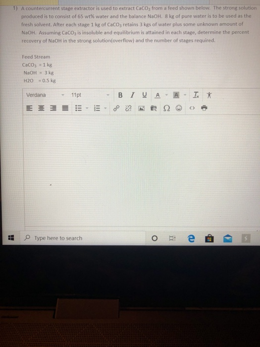 1) A countercurrent stage extractor is used to | Chegg.com