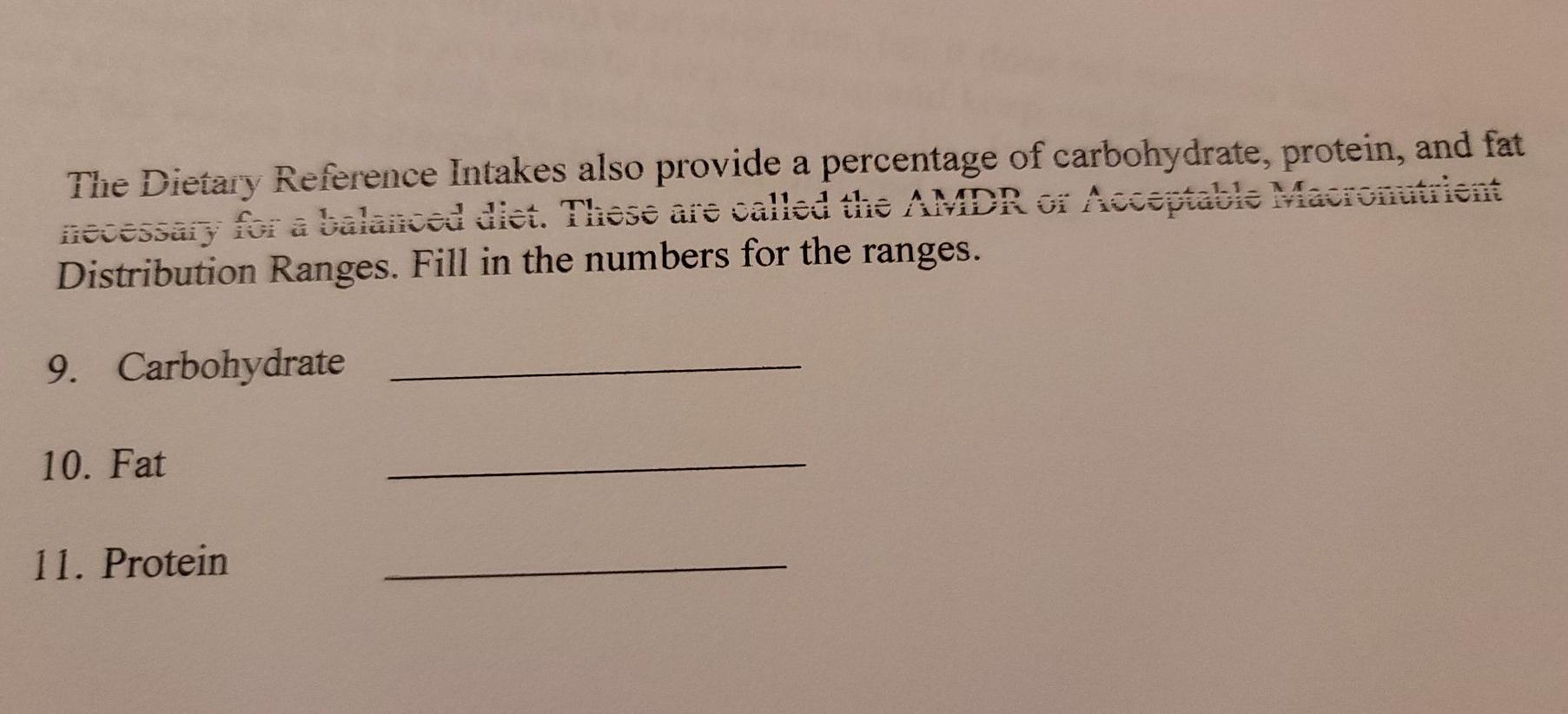 Solved The Dietary Reference Intakes also provide a | Chegg.com