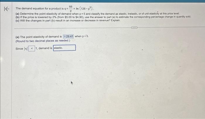 Solved is it elastic or inelastic? is it greater than 1 or | Chegg.com